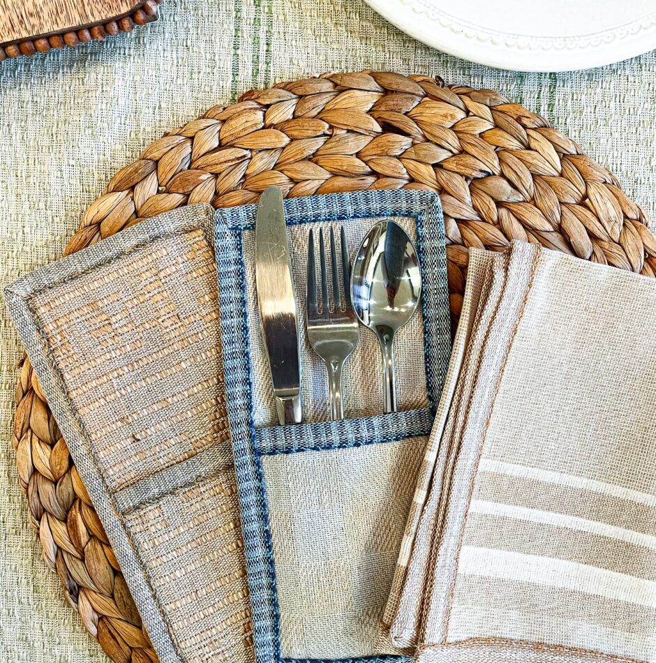 Jute Cutlery Pouch, Set of 4 - Ciccio's Olives | Ciccio's Olives